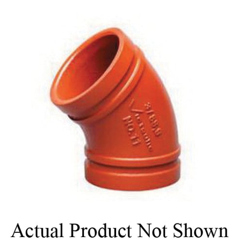 Victaulic® F020011G00 45 deg Elbow, 2 in, Grooved, Ductile Iron, Hot ...