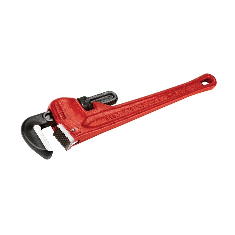 Reed 02160 Heavy Duty Straight Pipe Wrench, 1/4 to 2-1/2 in Pipe, 18 in ...