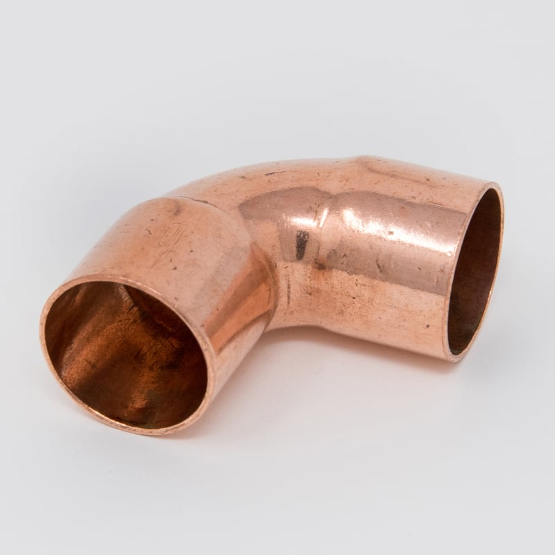 Streamline® W 02717 Long Radius 90 deg Elbow, 3/8 in, C, Wrot Copper ...