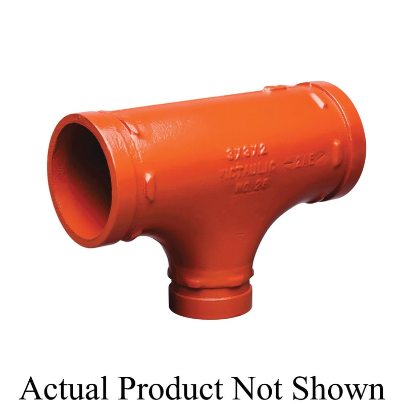 Victaulic® FC71025P00 25 Series Standard Reducing Branch Tee, 3 x 3 x 2-1/2 in Nominal, Grooved ...
