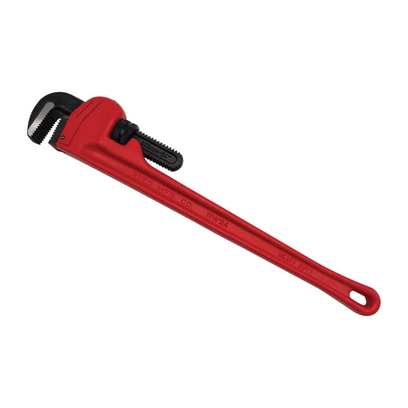 Reed 02170 Heavy Duty Straight Pipe Wrench, 1/4 to 3 in Pipe, 24 in OAL ...