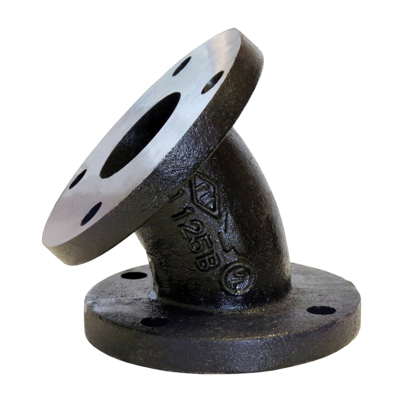 Anvil® 0306020207 FIG 802 Straight Pipe Elbow, 5 in Nominal, Flange End ...